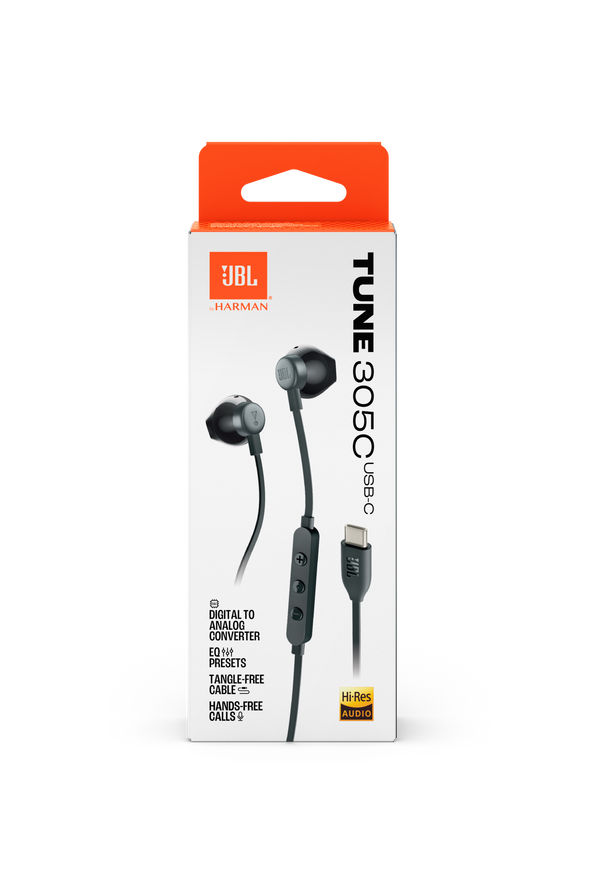 JBL Tune 305C USB | Wired Hi-Res Earbud Headphones