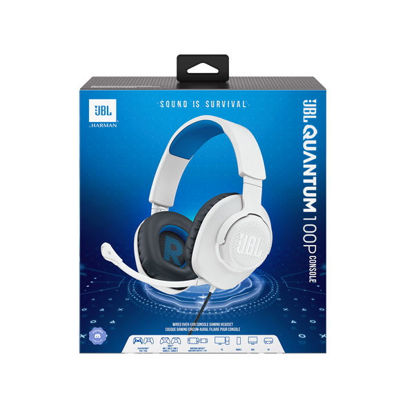JBL Quantum 100P Console | Headset gaming over-ear berkabel dengan mikrofon flip-up